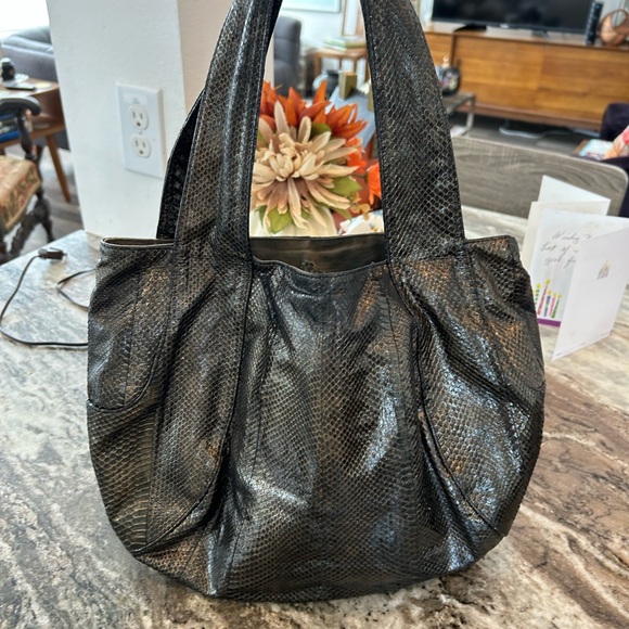 Beirn | Bags | Beirn Snakeskin Design Shoulder Bag Guc But Snap Is Torn ...